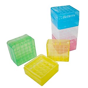 CryoKing 2in 25 Well PP Cryogenic Boxes, Microtube Storage Box, Tube Laboratory Storage Freezer Boxes, 5 Pcs