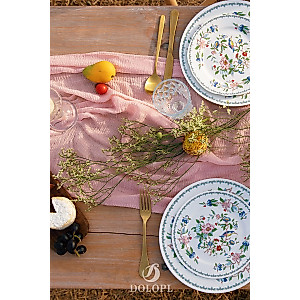 DOLOPL Pink Cheesecloth Table Runner 10FT Boho Gauze Table Runner 120inch Long Sheer Cheese Cloth Table Runner for Rustic Baby Shower Bridal Wedding Birthday Decorations