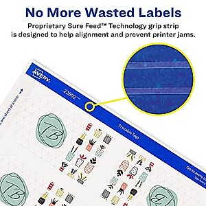 Avery Printable Blank Gift Tags with Sure Feed, 2" x 3.5", White, 96 Customizable Tags with Strings (22802)