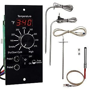 Upgrade Digital Thermostat Kit for Traeger Pro Series 20 22 34, BAC365 Control Board Compatible with Most Traeger Pellet Grills (Except PTG), with RTD Temp Probe,2pcs Meat Probe, Igniter Hot Rod