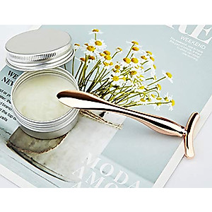 Lisapack 2PCS Metal Eye Cream Applicator Wand Stick, Massager Tool for Facial Massage, Reduce Puffiness (Rose Gold)