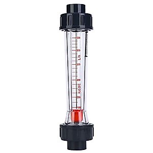 LZS-20(D) Plastic Tube Liquid Flowing Meters 100-1000L/H Liquid Flowing Rate Gauge 25mm/1in Water Rotameter Flat Mouth Hydraulic Valve Fittings Liquid Measuring Tool