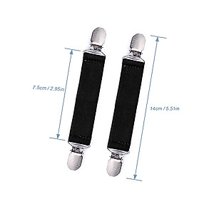 Century Star Elastic Mitten Clips for Toddlers Glove Clips for Kids Babys Adults Winter Boys Girls Mitten Clips 2 Pairs Black One Size