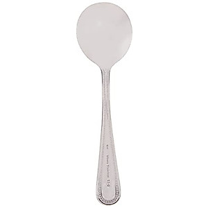 Winco 12-Piece Dots Bouillon Spoon Set, 18-0 Stainless Steel,Silver