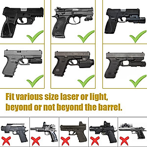 Bursport Concealed Carry Gun Holster with Mag Pouch Fits Handgun with Laser Light Mounted IWB OWB Ambidextrous Use by Convertible Clip