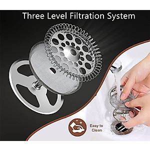 Miuly French Press 34oz, Double Insulated 304 Stainless Steel Coffee Press,Stainless Steel French Press with 5 Extra Fliters and 3 Additional Coffee Set(34oz, Sliver)