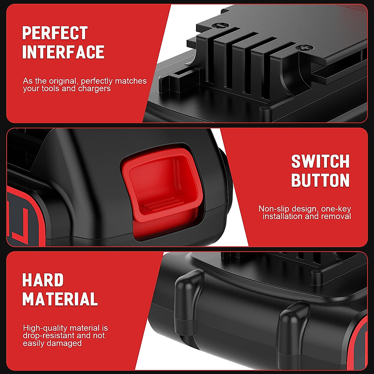 3500mAh LBXR20 Battery for Black and Decker 20V Battery Replacement 20Volt Max Lithium-ion LB20 LBXR20 LBXR2020 20V Lithium-ion Weed Eater Trimmer Cordless Tool Battery 2Pack Just for Black and Decker