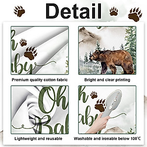 Avezano Let The Adventure Begin Backdrop Oh Baby Woodland Baby Shower Backdrop Boys Mountain Wilderness Adventure Baby Shower Decorations Background 7x5 ft