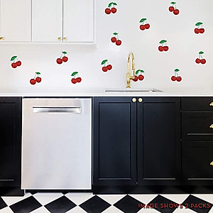 Tempaper Cherry Peel and Stick Wall Decals, red