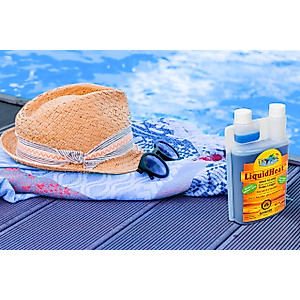 TROPICAL FISH LIQUID SOLAR BLANKET - Liquid Heat - Solar Pool Cover in a Bottle -Reduce Evaporation, Conserve Heat- 1L(33.8oz)