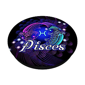 Pisces Awesome Zodiac Gift PopSockets PopGrip: Swappable Grip for Phones & Tablets