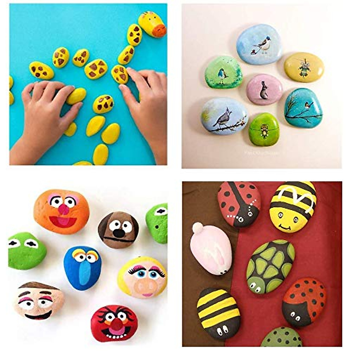 Lifetop 30PCS Small Painting Rocks, DIY Rocks Flat & Smooth Kindness Rocks for Arts, Crafts, Decoration, Gray Rocks for Painting,Hand Picked for Painting Rocks