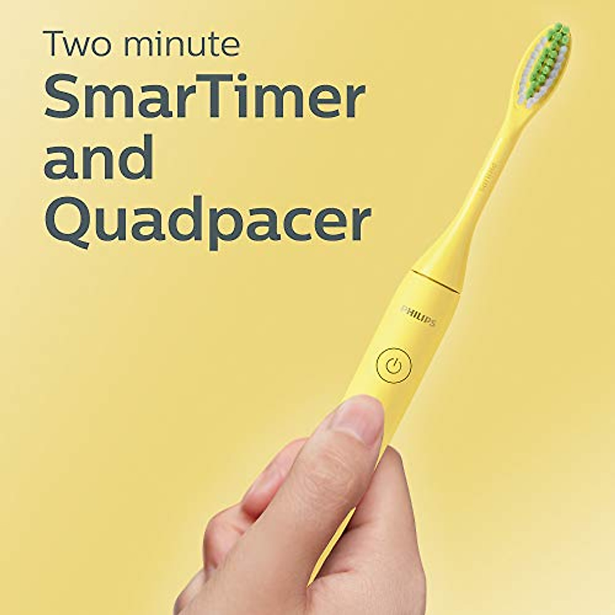 Philips One by Sonicare Battery Toothbrush, Mango, HY1100/02 + Philips One by Sonicare 2pk Brush Heads, Mango BH1022/02