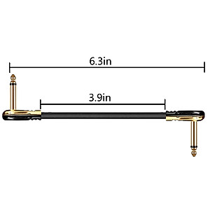 AZOR Spring Reverb Guitar Effect Pedal with Guitar Effect Pedal Cables 3 Pack (Gold)