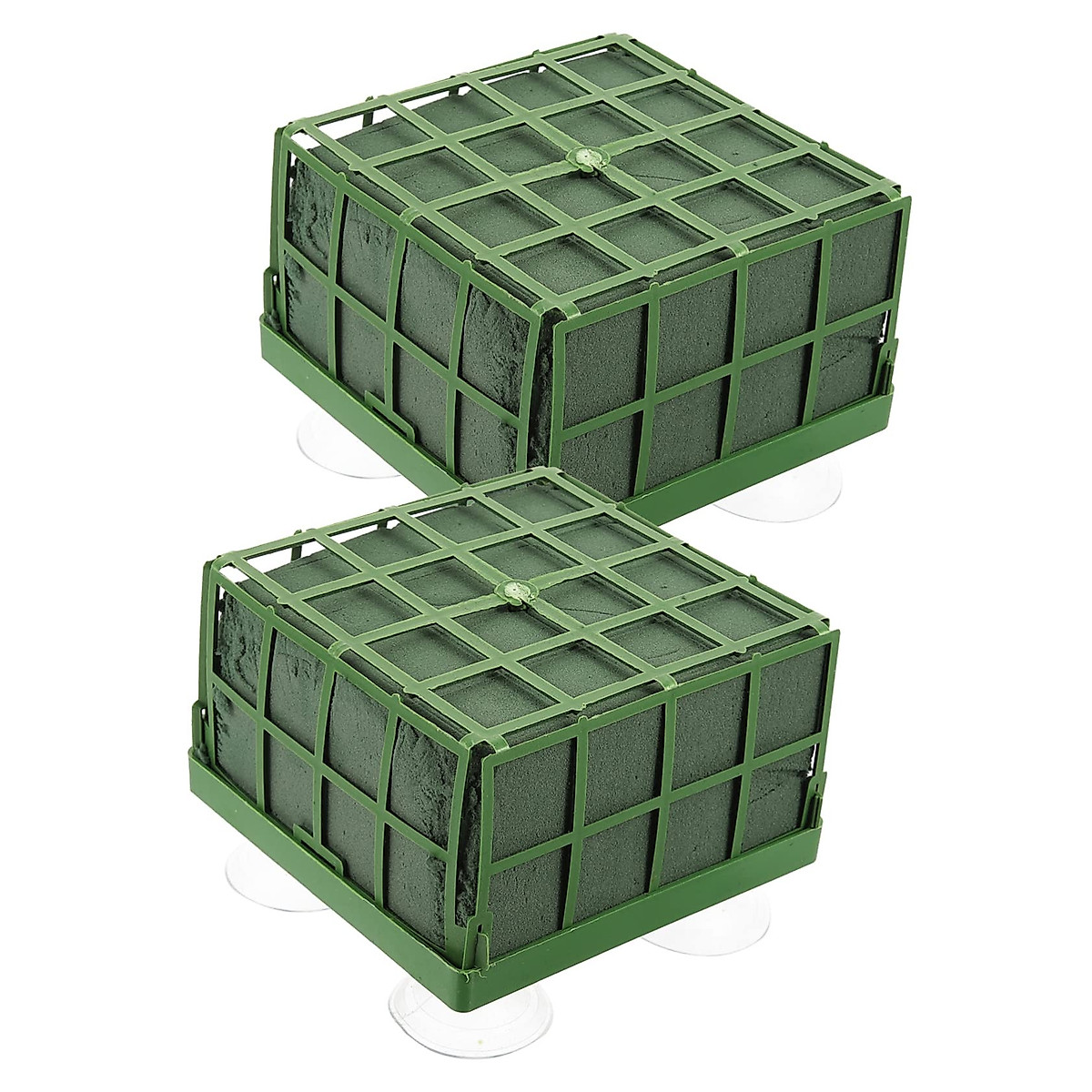 DECHOUS 10 Pcs Flower Sucker Wedding Aisle Flowers Flower Arranging Foam Blocks Flower Cage Holders DIY Flower Arrangement Kit Floral Cage for Artificial Flower Large Wreath Plastic