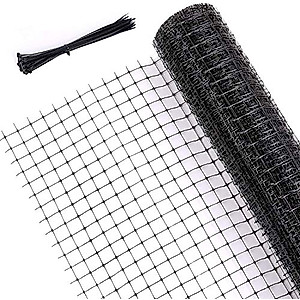 Ohuhu 6.6 x 65 FT Heavy Duty Bird Netting for Garden, PP Material Anti-Bird Reusable Garden Nets for Fruit, Vegetable, Plant Trees, Fencing Protection from Birds Deer Etc, Bonus 50 PCS Cable Ties