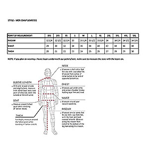 Milwaukee Leather Chaps for Men's Black Premium Leather- Classic Jean Style Pockets Motorcycle Riders Chap- LKM5781 - X-Large