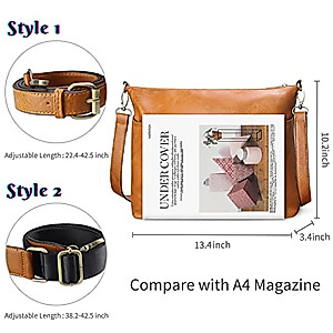 KITATU Crossbody Purse Hobo Handbags for Women Designer Vegan Leather Shoulder Zipper Bag with 2 Adjustable Straps