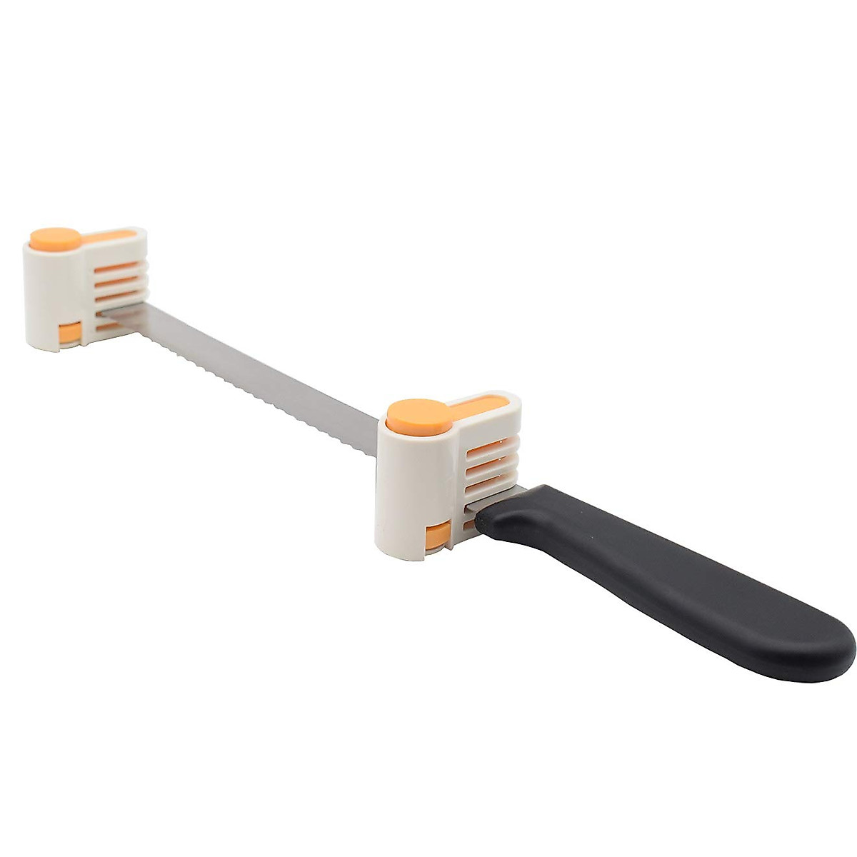 2PCS DIY Cake Slicer, Stratification Auxiliary, Bread Slice, Toast Cut, 5 Layers Leveler Slicer, Kitchen Fixator Tool (2, Orange)