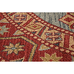 Unique Loom Sahand Collection Area Rug - Shapur (8' Round, Light Blue/ Light Brown)