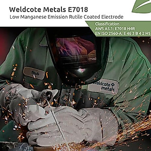Weldcote Metals E 7018 Welding Rod 1/8 for Safer Welding, Low Manganese Emission Patented Stick Welding Rods (5 lbs) - Made in Israel