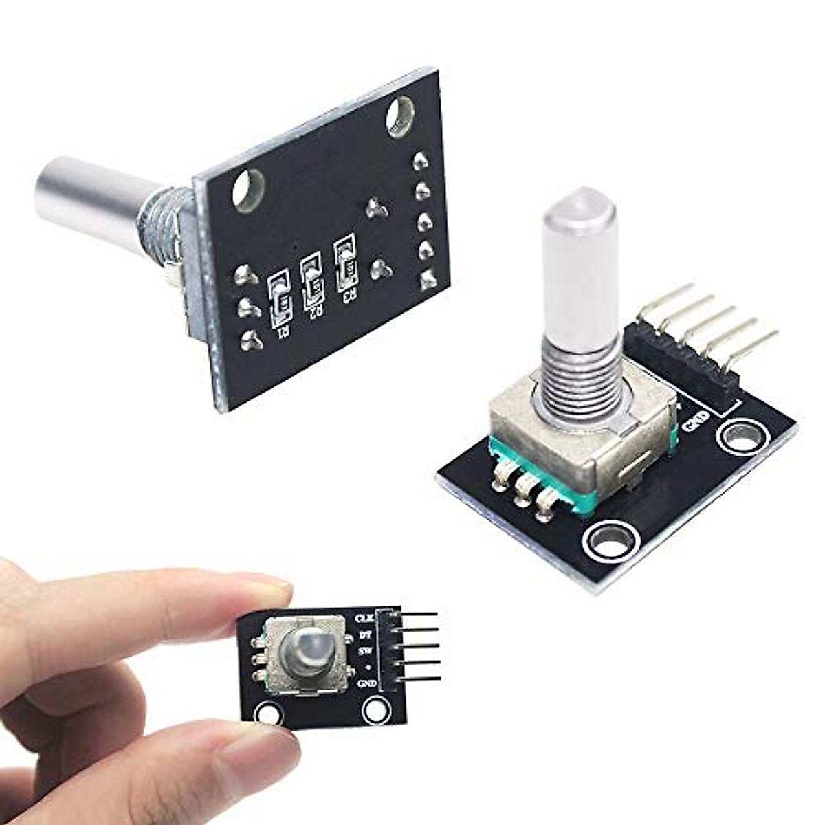 WayinTop 5pcs 360 Degree Rotary Encoder Module KY-040 Brick Sensor Development Board with Push Button for Arduino