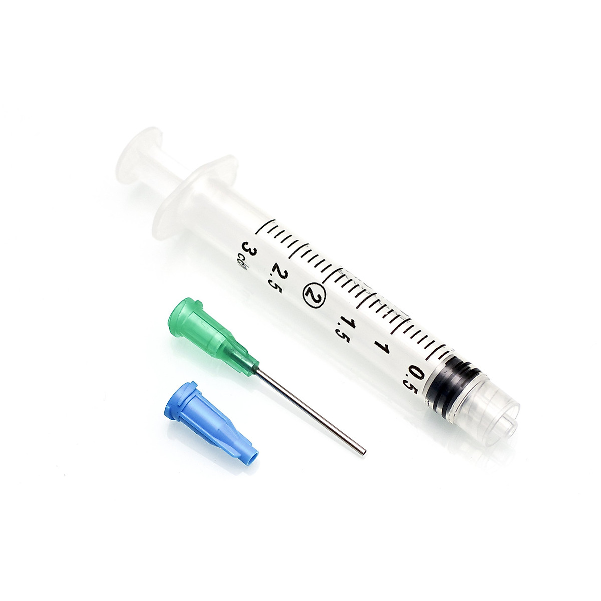 Dispense All - 103 Pack - 10x 3ml Syringe with 18 Gauge Blunt Tipped Dispensing Needle and Storage Cap, Luer Lock | Refill Mix Measure Ink, Juice, Apply Glue, Lube | Science Experiments, Arts, Crafts