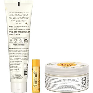 Burt's Bees Pregnancy Essentials Gifts Set, 3 Giftable Baby Shower Products & Must Have Baby Registry Items, Nourishing Skincare - Mama Belly Butter, Original Lip Balm, Leg & Foot Cream