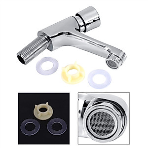 Basin Faucet Public Kitchen Bathroom Faucet G1/2 Chrome Plated Time Delay Faucet Self Closing Water Saving Sink Tap Faucet for Home Hotel