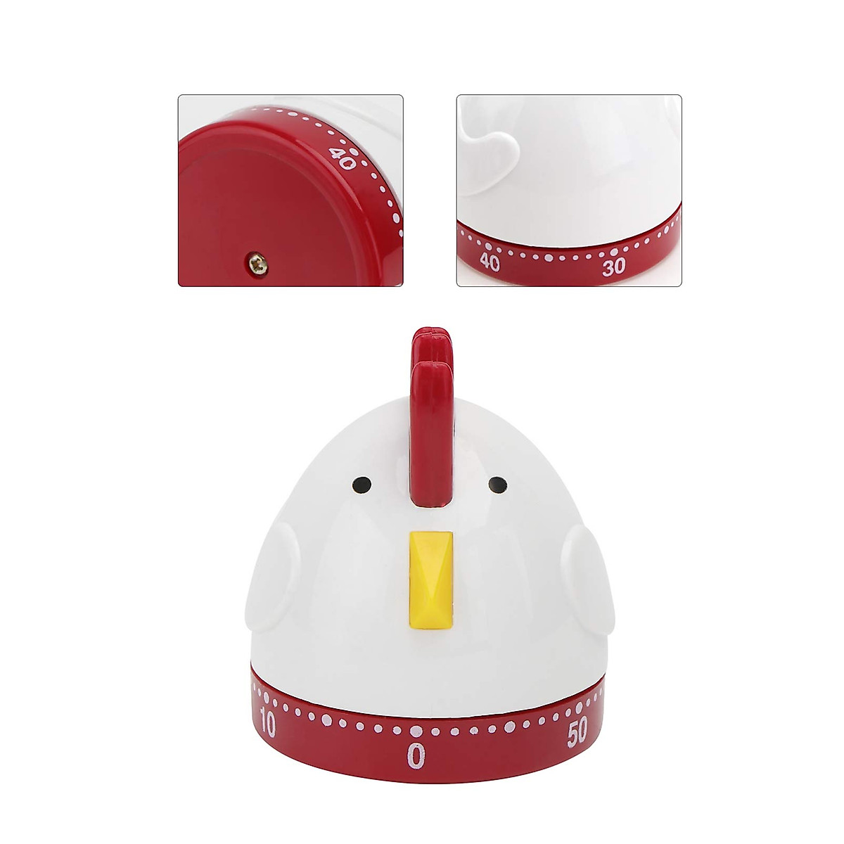 DOITOOL Rooster Electronic Kitchen Timer Timer Mechanical Chicken Shaped Novelty Kitchen Timer 60 Mins Cooking Timer Alarm Reminder for Cooking Kitchen Baking Timer Baking Animal Cooking Timer