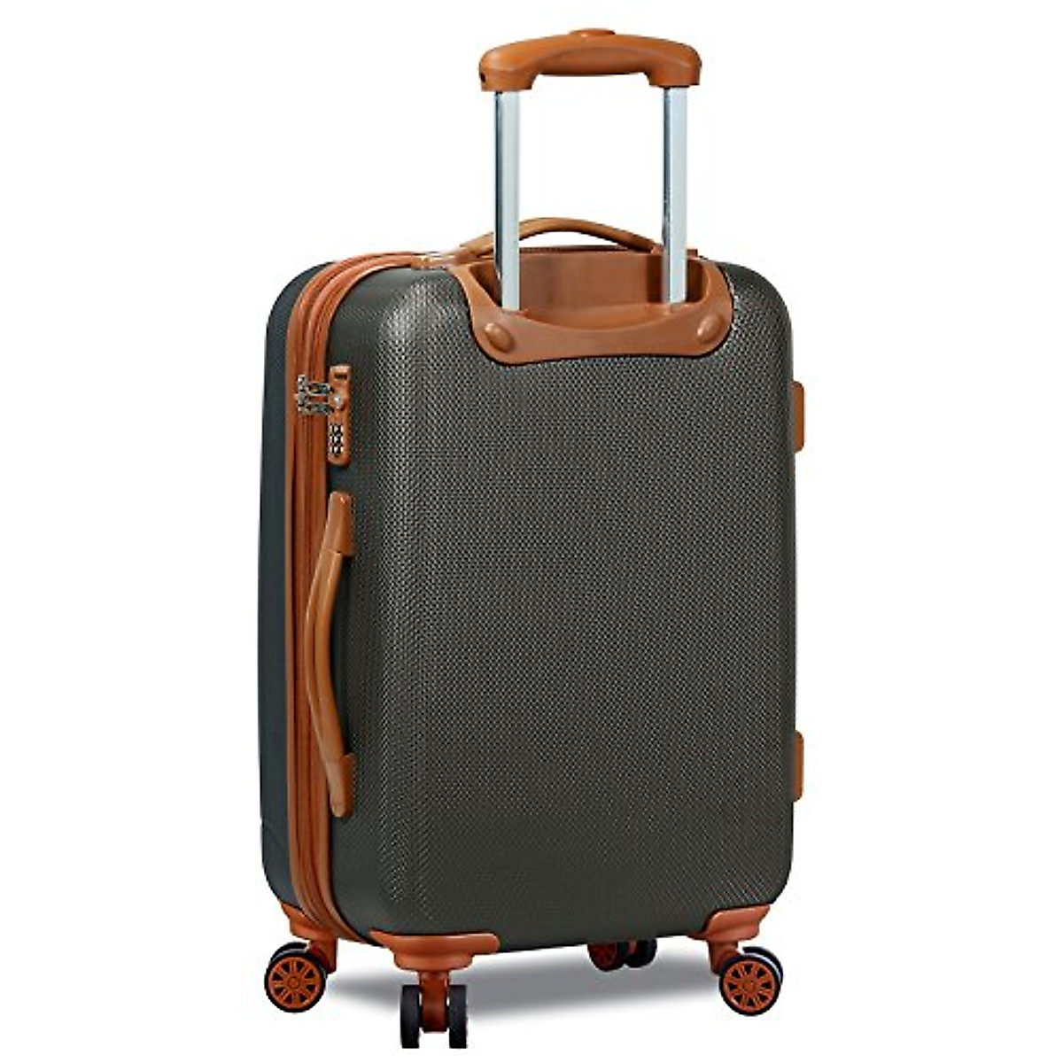 Dejuno Legion New Generation 3-pc Hardside Spinner TSA Combination Lock Luggage Set,Expandable, Charcoal, 3-Piece