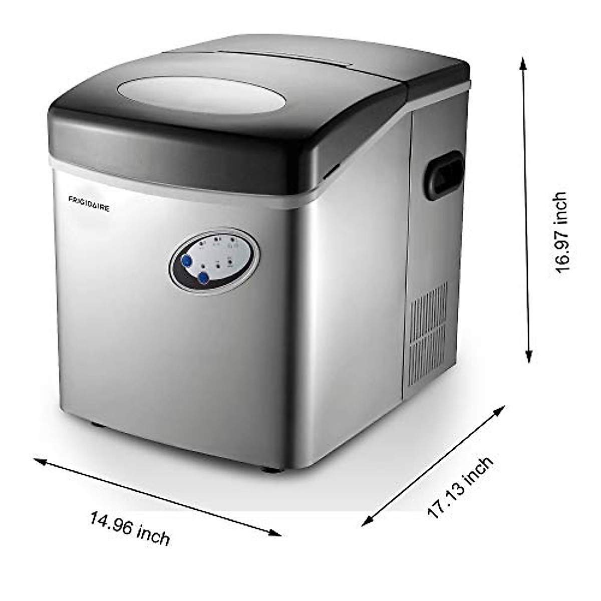 Frigidaire EFIC115 Extra Large Ice Maker, Stainless Steel, 48 lbs per day