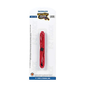 Bachmann Trains - E-Z TRACK - 10’ POWER EXTENSION WIRE - RED (1/card)