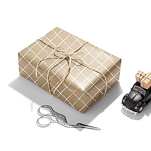 GAKA Wrapping Paper Roll(Mini Roll/3Roll),3 Different Kraft Wrapping Paper Design Suitable for birthday, wedding gift packaging -17 inch X 120 inch Per roll