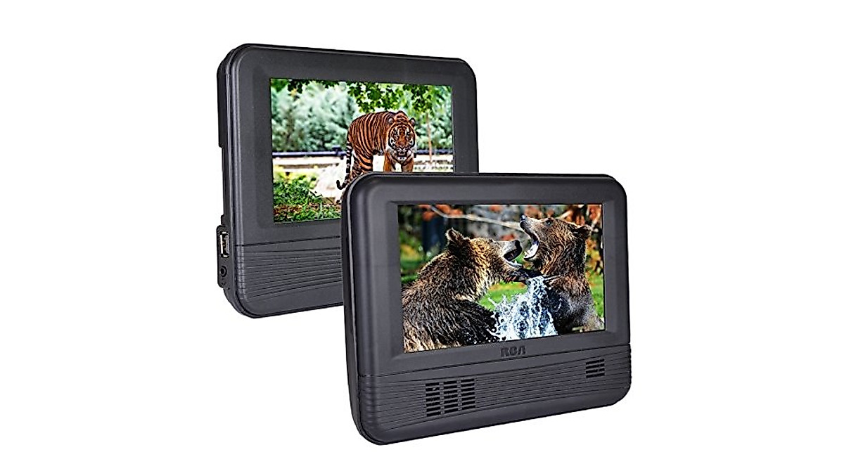 RCA 7" Dual Screen Mobile DVD System for Travel Entertainment