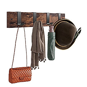 JOIN IRON Wall Hook Mounted Hanging Rack with 4 Hooks-Entryway, Hallway, Or Bedroom-Storage Organization for Coats, Towels, Bags Beautiful Home (Board + Hook)