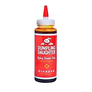 Dumpling Daughter - Spicy Sweet Soy Sauce (8 oz) - Brown Sugar Sweetened Soy Sauce Balanced with Spicy Chili Oil - The Most Versatile Soy Sauce