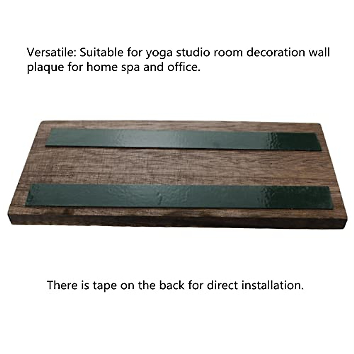 FIREFLYWEB The Zen Den signs Room Decor Meditation in Progress Wall Hanging Sign with Hooks Inspirational Wooden Door Plaque for Yoga Studio Bedroom Decoration (Brown)