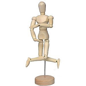 Artist Wooden Manikin Mannequin Sketching Lay Figure Drawing Model Aid Human Figure Artist Draw Painting Model Mannequin Jointed Doll for Art Drawing Human Figures