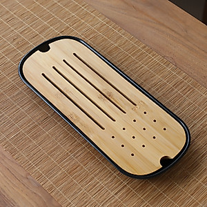 TEANAGOO Ceramic Sake Set with Warmer Pot Bamboo Tray, 10pcs/Set. T2 Regular Kraf Box Safe Packing, Sake Carafe(6 Oz) with 6 Sake Cups (0.9 Oz) for Hot or Cold Japanese Soju…