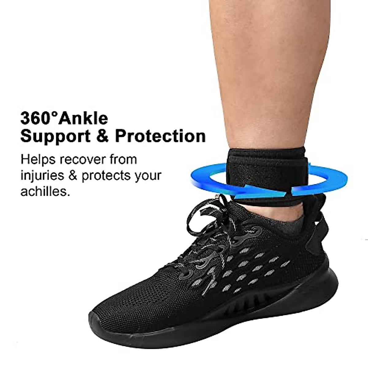 Vigorwise Achilles Tendonitis Brace, 1Pcs Adjustable Achilles Strap for Men Women, Breathable Ankle Brace for Achilles Pain, Running, Cycling, Hiking, Sports
