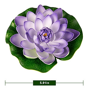 Linyida 7PCS Artificial Floating Foam Lotus Flowers,Artificial Water Lily Pads，Lotus Lilies Pad Ornaments for Patio Koi Pond Pool Aquarium Home Garden Wedding Party Holiday Event Decorations。Colorful