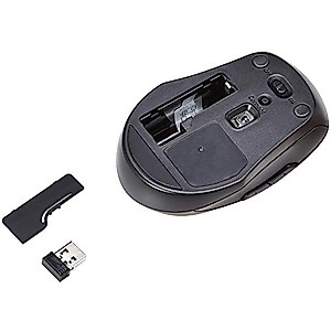 Amazon Basics Wireless Full Size Computer Keyboard and Mouse Combo, US Layout (QWERTY), Black