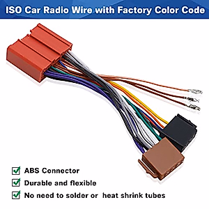 ISO Radio Wiring Harness Adapter Compatible with Mazda CX7 CX9 MPV Car Stereo Wire Harness Cable