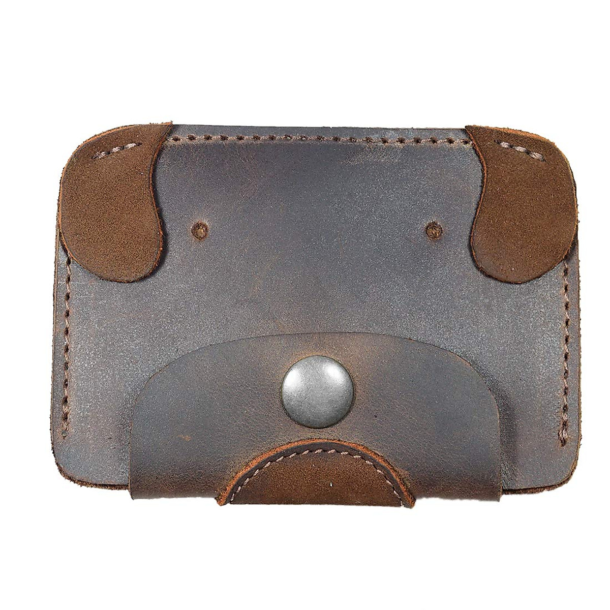 Hide & Drink, Leather Dog Wallet/Coin Pouch/Purse/Accessories/Card Holder/Cute Wallet, Handmade :: Bourbon Brown