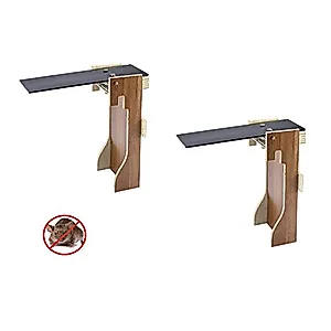 Jeremywell Walk The Plank Mouse Trap - Plank Mouse Trap Auto Reset - Humane Bucket Rat Trap - No Drilling Required - Kill or Live Catch Mice & Other Pests & Rodents (2 PCs)