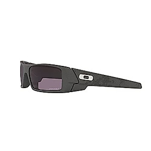 Oakley Men's OO9014 Gascan Rectangular Sunglasses, Steel/Prizm Grey, 60 mm