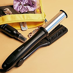 InStyler Max Prime 1.25” 2-Way Rotating Professional Tourmaline Ceramic Iron - Automatic Revolving Curling Iron Straightens & Styles Hair with Four Heat Settings