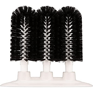 SPARTA 4046103 Plastic Glass Washer, Scrub Brush With Soft Bristles, 8 Inches, Black