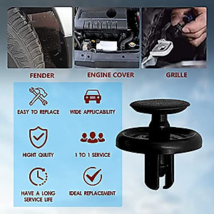 30Pcs Engine Under Cover Push-Type Retainer Clips Engine Splash Shield Fender Liner Trunk Lid Trim Compatible with Toyota Lexus 90467-07201